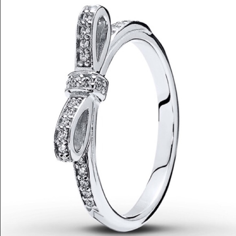 Pandora Sparkling Bow Ring - Gem